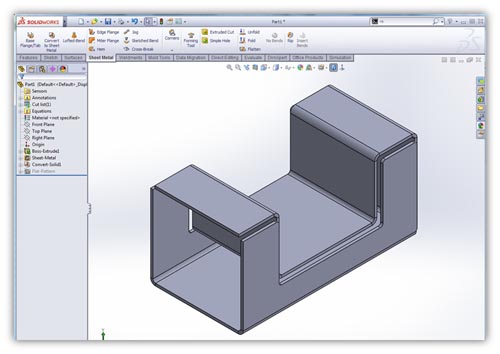 Cara Menggunakan fitur Convert to Sheet Metal | Reseller SolidWorks ...