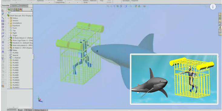 solidworks simulation – shark cage | Reseller SolidWorks Indonesia