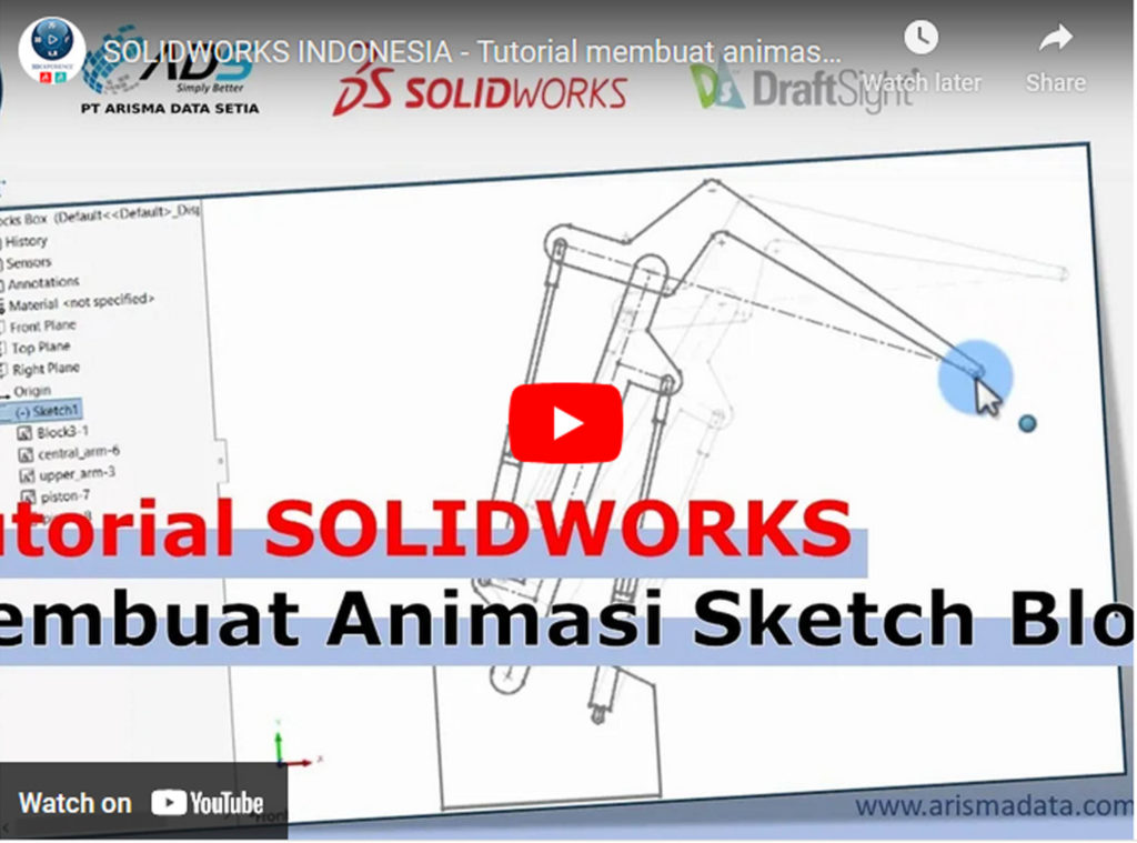 Cara mudah membuat konsep mechanical dengan Sketch Block | Reseller SolidWorks Indonesia