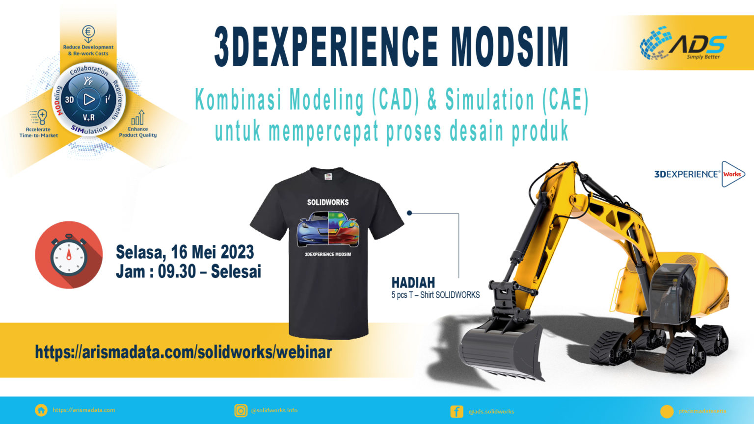 WEBINAR 3DEXPERIENCE MODSIM – Kombinasi Modeling (CAD) & Simulation (CAE) untuk mempercepat ...
