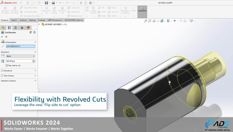 SOLIDWORKS Indonesia – SOLIDWORKS 2024 dengan Revolved Cuts yang lebih fleksibel | Reseller ...